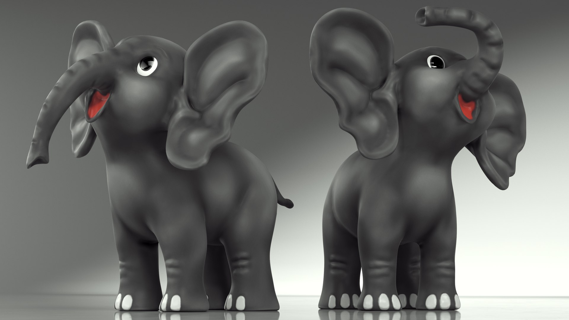 3D Cute Cartoon Elephant Rigged For Cinema 4D - TurboSquid 2270597
