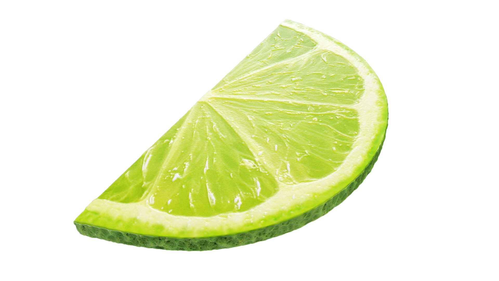 Lime Round Slice Half 2 3D - TurboSquid 1879099