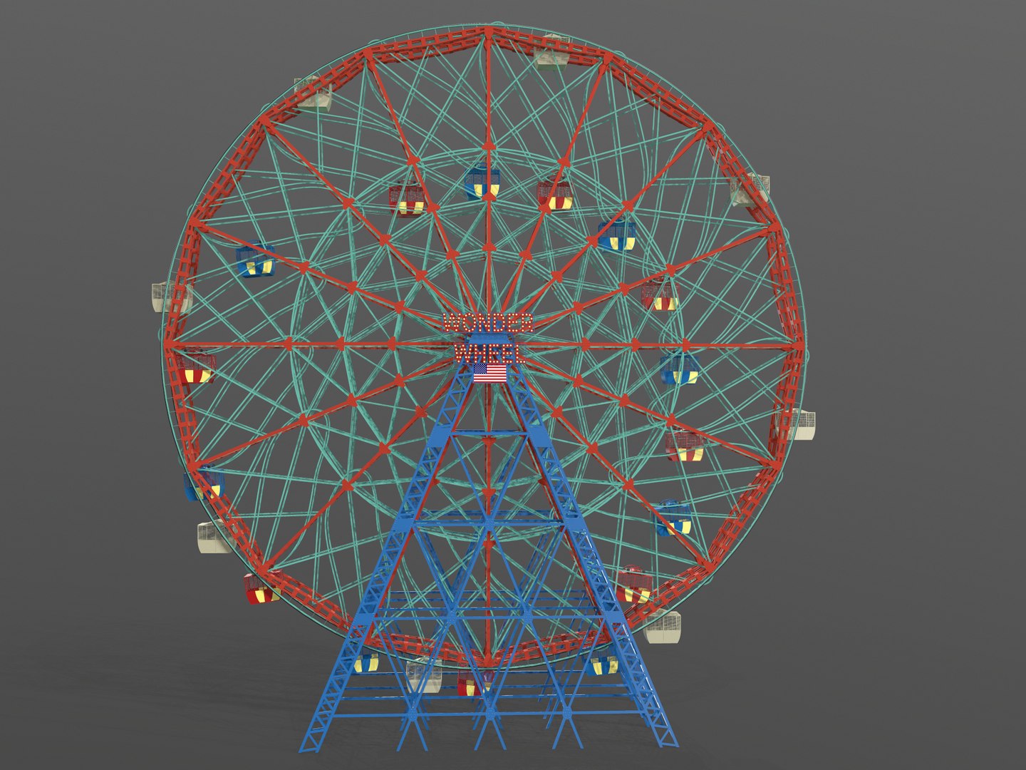 Carousel Wheel Wonder 3D Model - TurboSquid 1626674