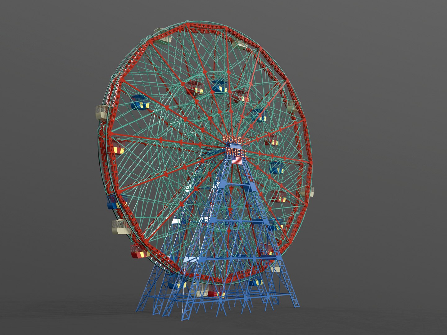Carousel Wheel Wonder 3D Model - TurboSquid 1626674