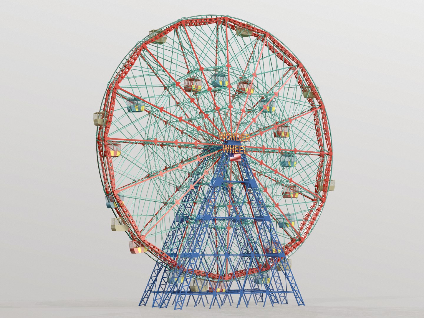 Carousel Wheel Wonder 3D Model - TurboSquid 1626674