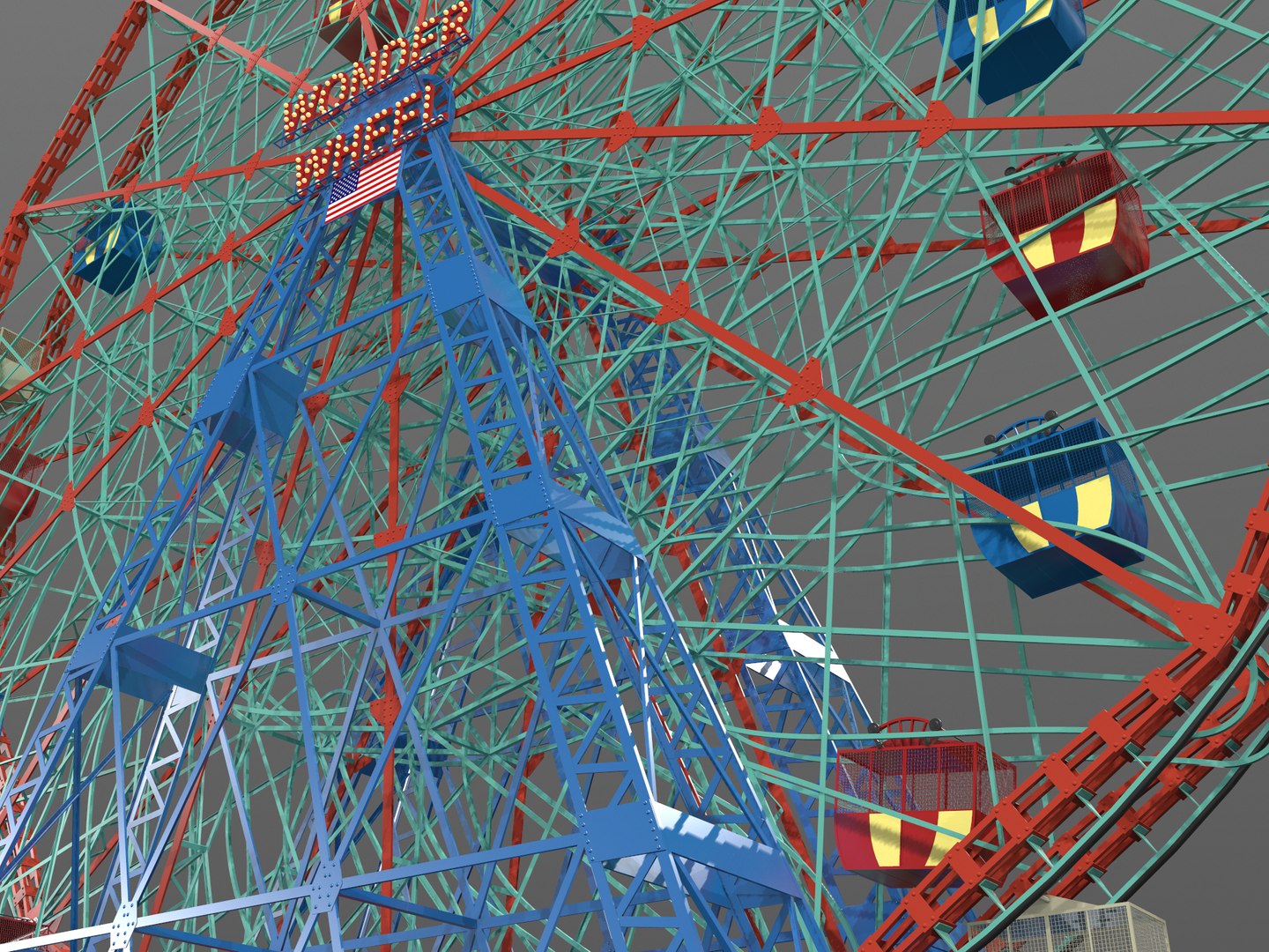 Carousel Wheel Wonder 3D Model - TurboSquid 1626674