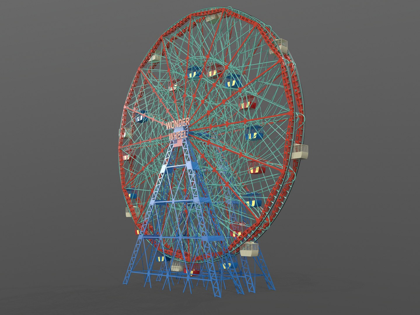 Carousel Wheel Wonder 3D Model - TurboSquid 1626674