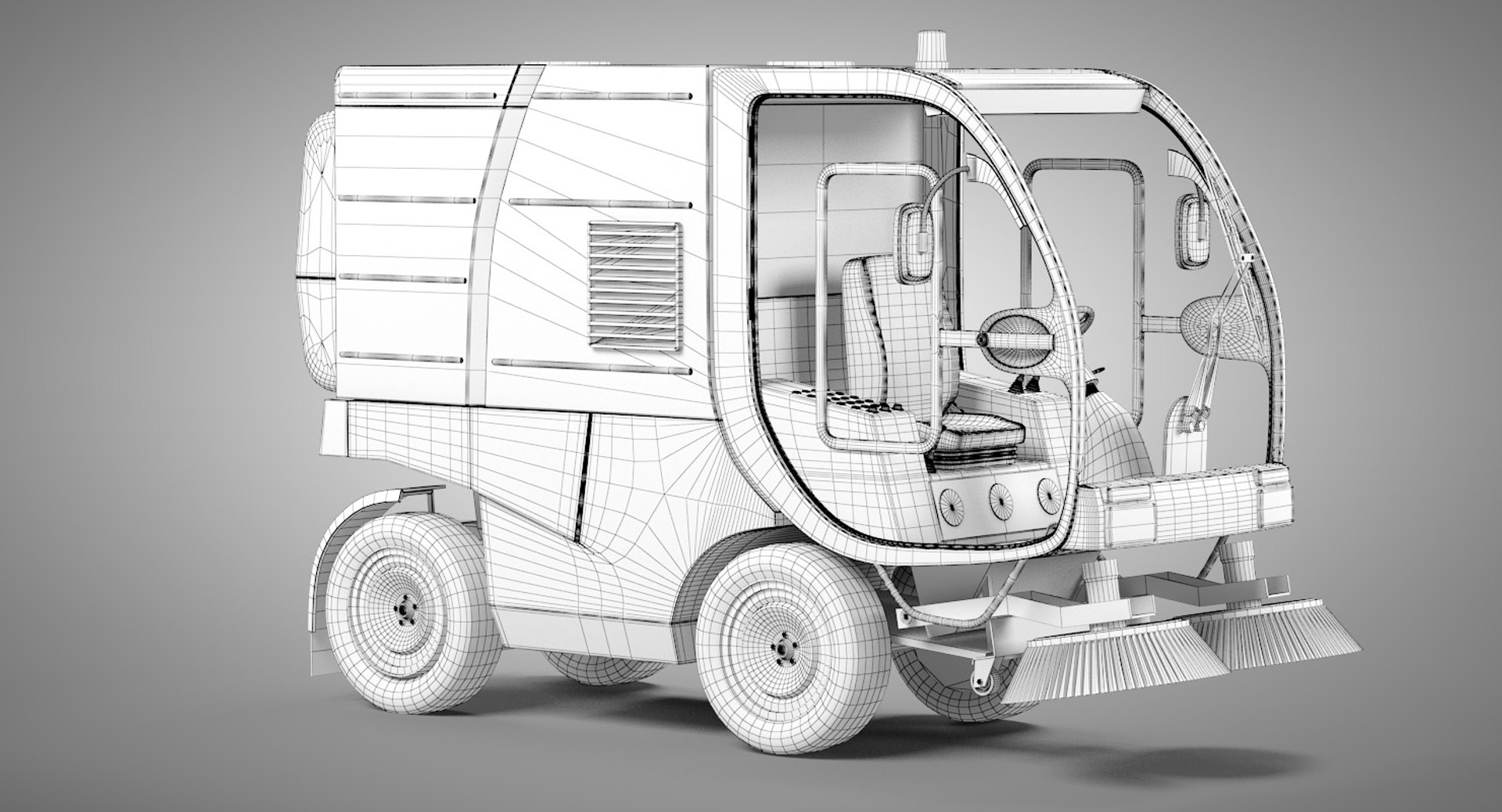 Compact Road Sweeper Rs502 3D Model - TurboSquid 1281355