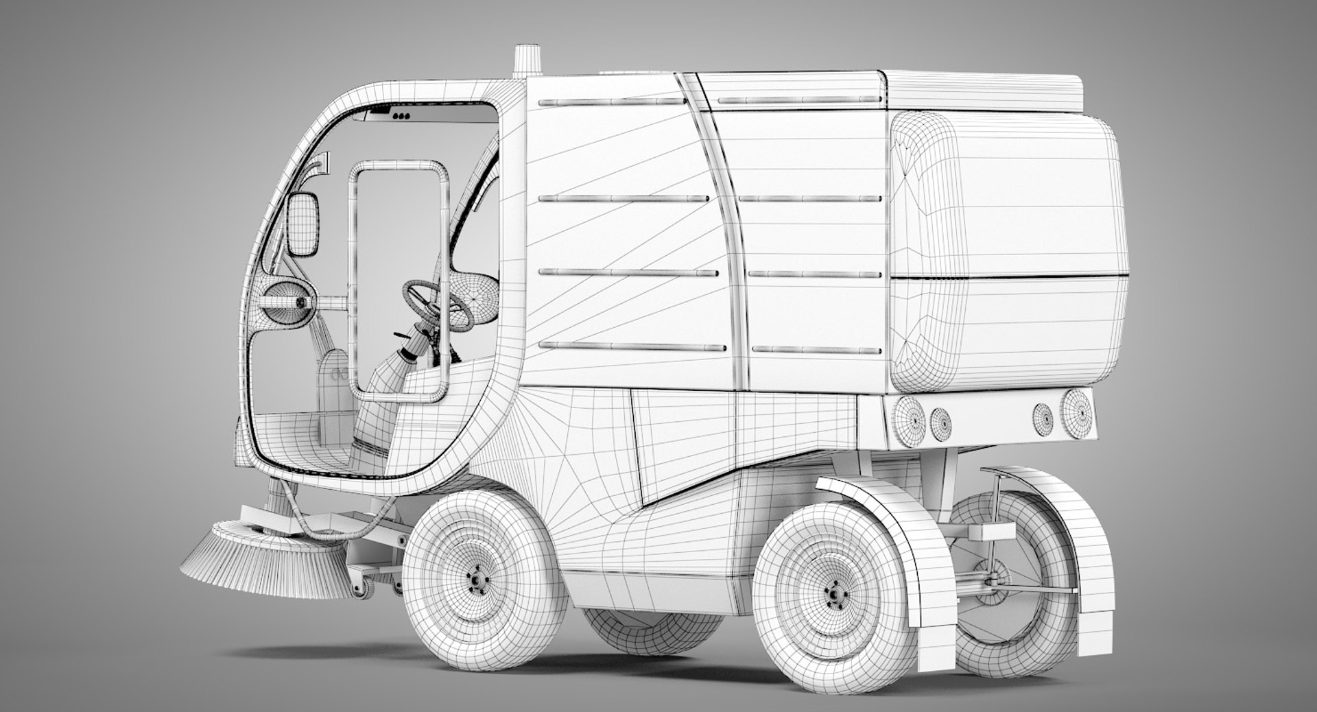 Compact Road Sweeper Rs502 3D Model - TurboSquid 1281355
