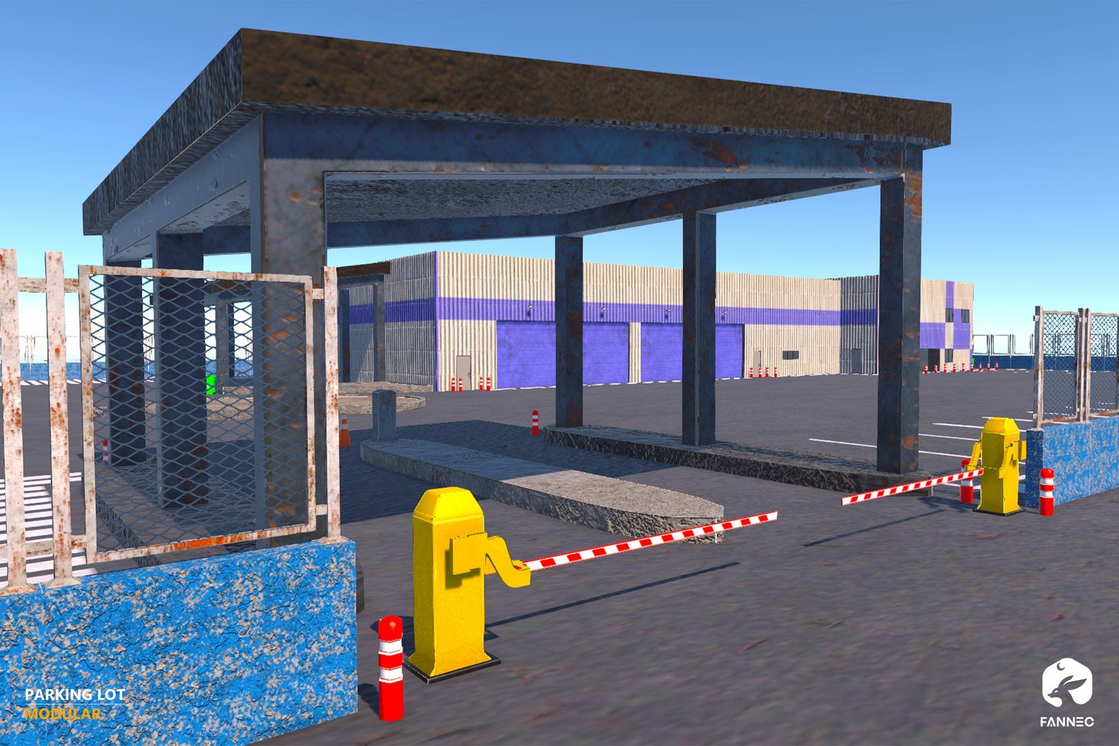 3D Modular Parking Lot V1 - Blender FBX Model - TurboSquid 2268378
