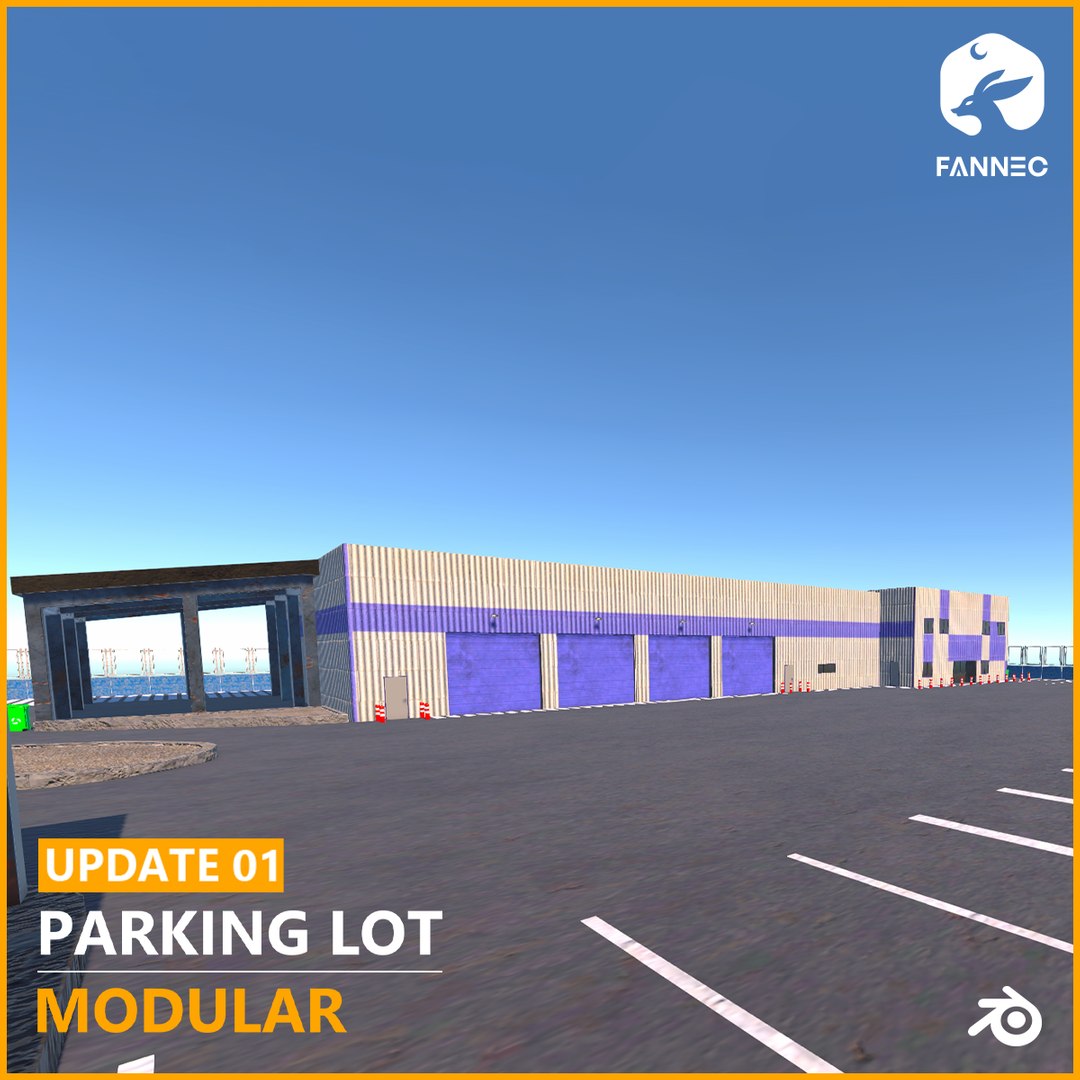 3D Modular Parking Lot V1 - Blender FBX Model - TurboSquid 2268378