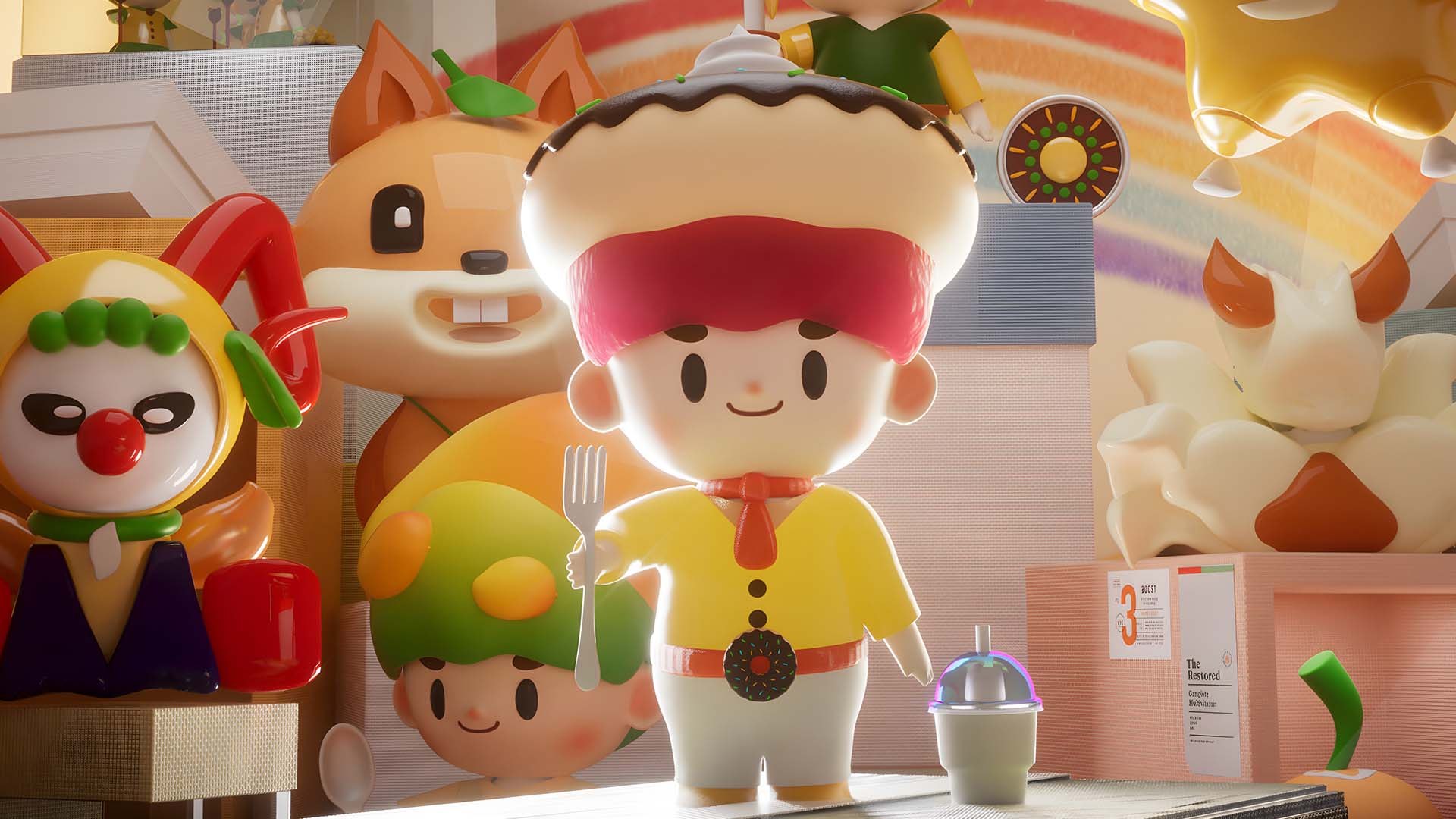 3D character birthday scene - TurboSquid 1978522