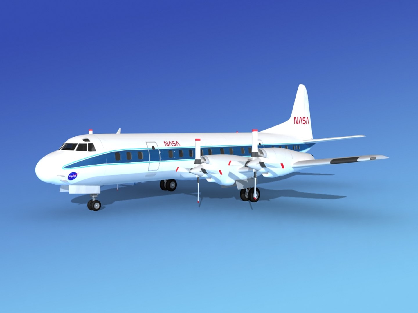Propellers Electra Lockheed 3d 3ds