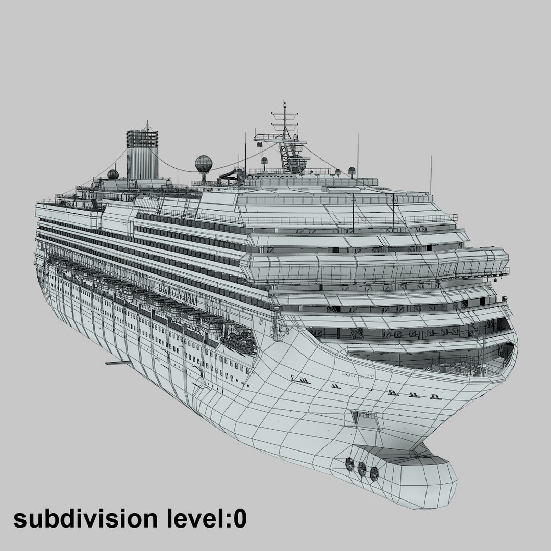 costa concordia cruise ship c4d