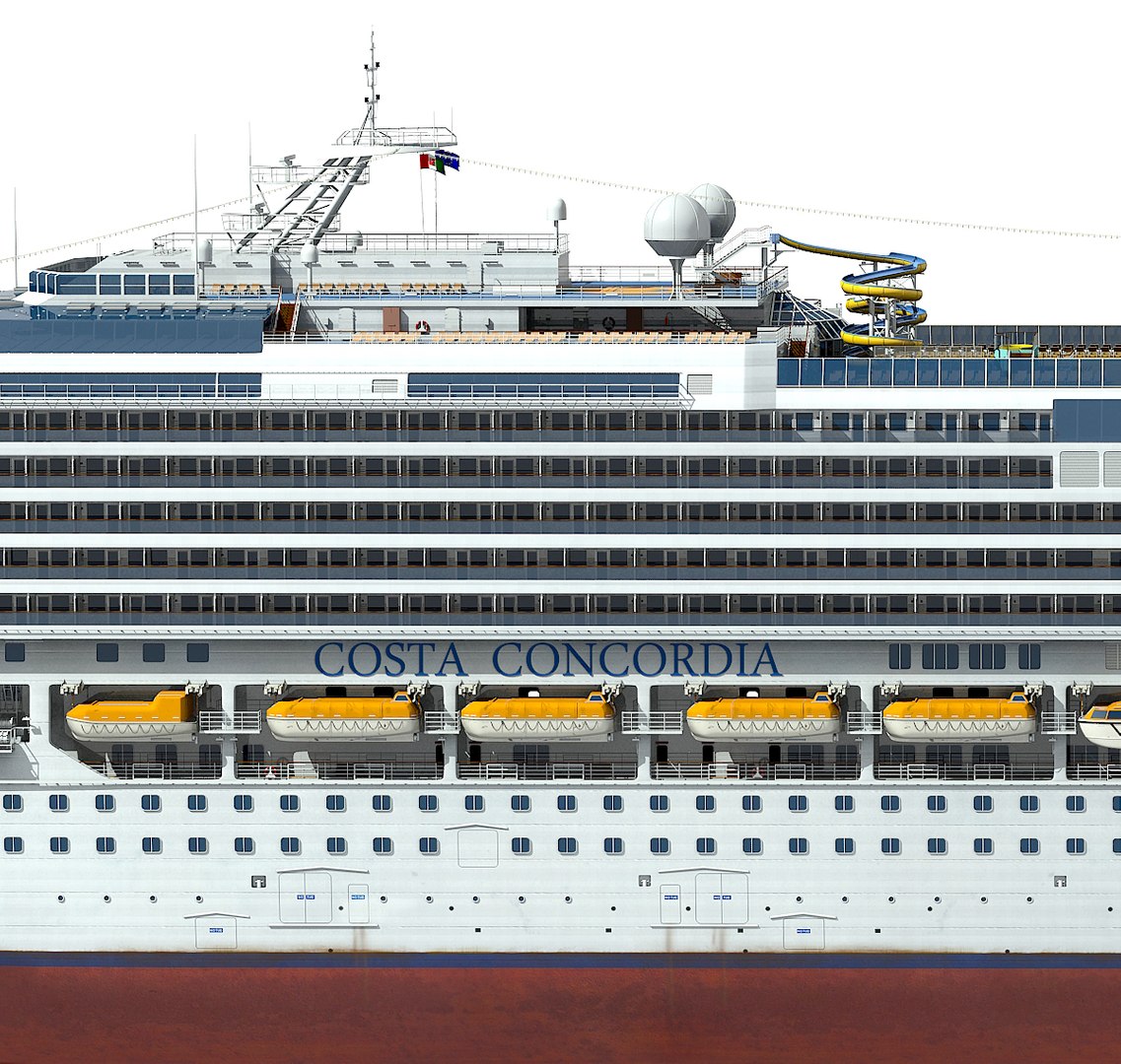 costa concordia cruise ship c4d