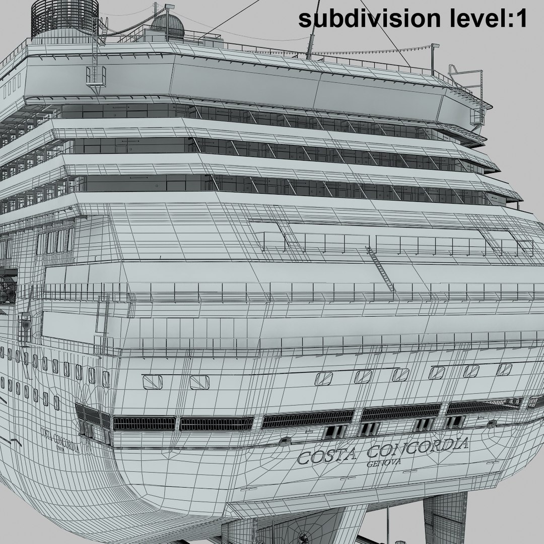 costa concordia cruise ship c4d