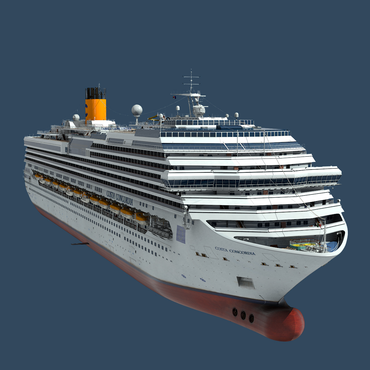 costa concordia cruise ship c4d