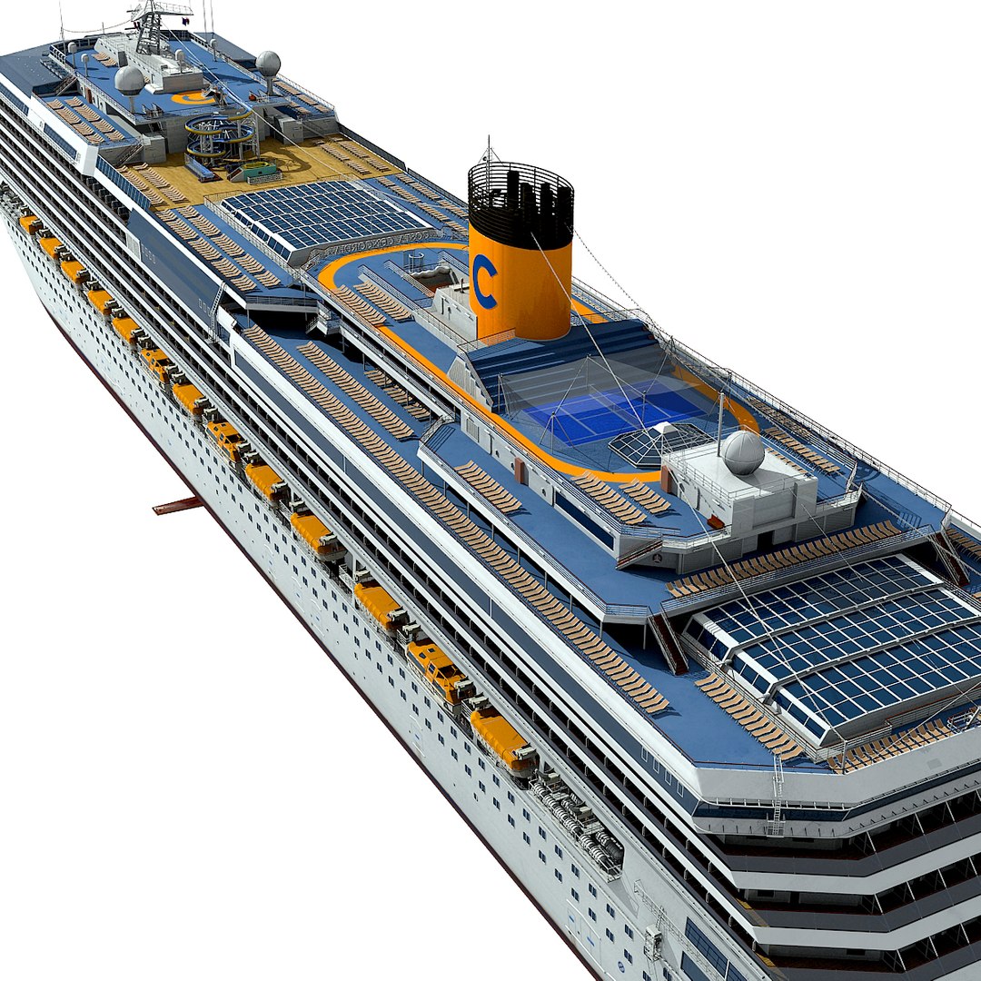 costa concordia cruise ship c4d