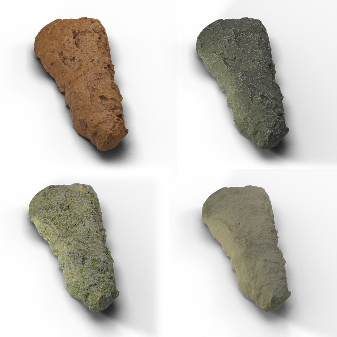 Set 10 Rock Stone 3D Model - TurboSquid 1439240