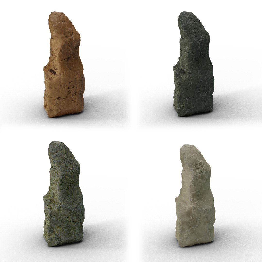 Set 10 Rock Stone 3D Model - TurboSquid 1439240