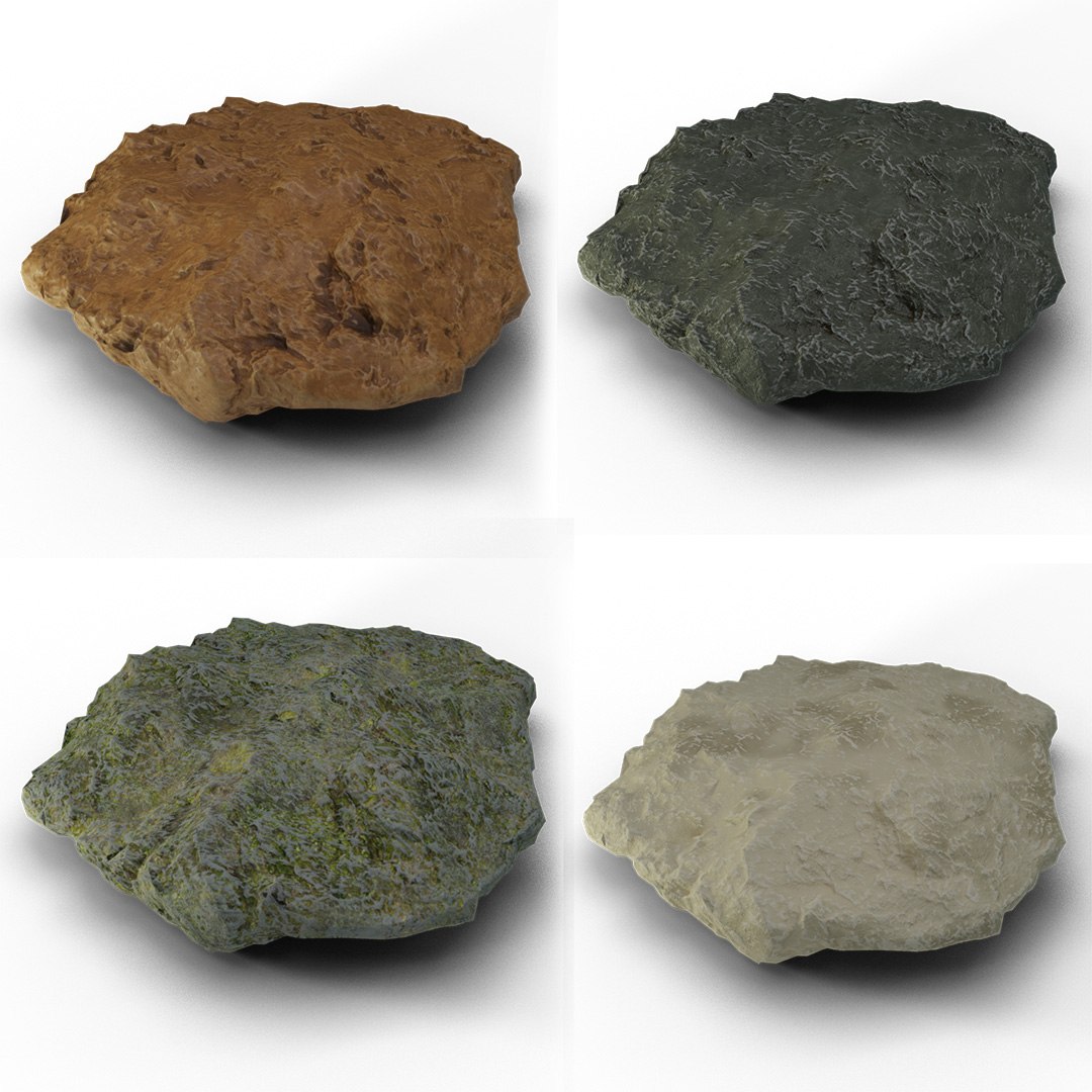 Set 10 Rock Stone 3D Model - TurboSquid 1439240