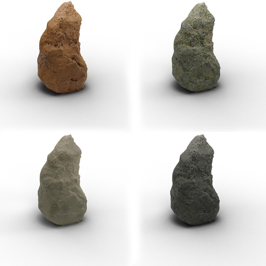 Set 10 Rock Stone 3D Model - TurboSquid 1439240