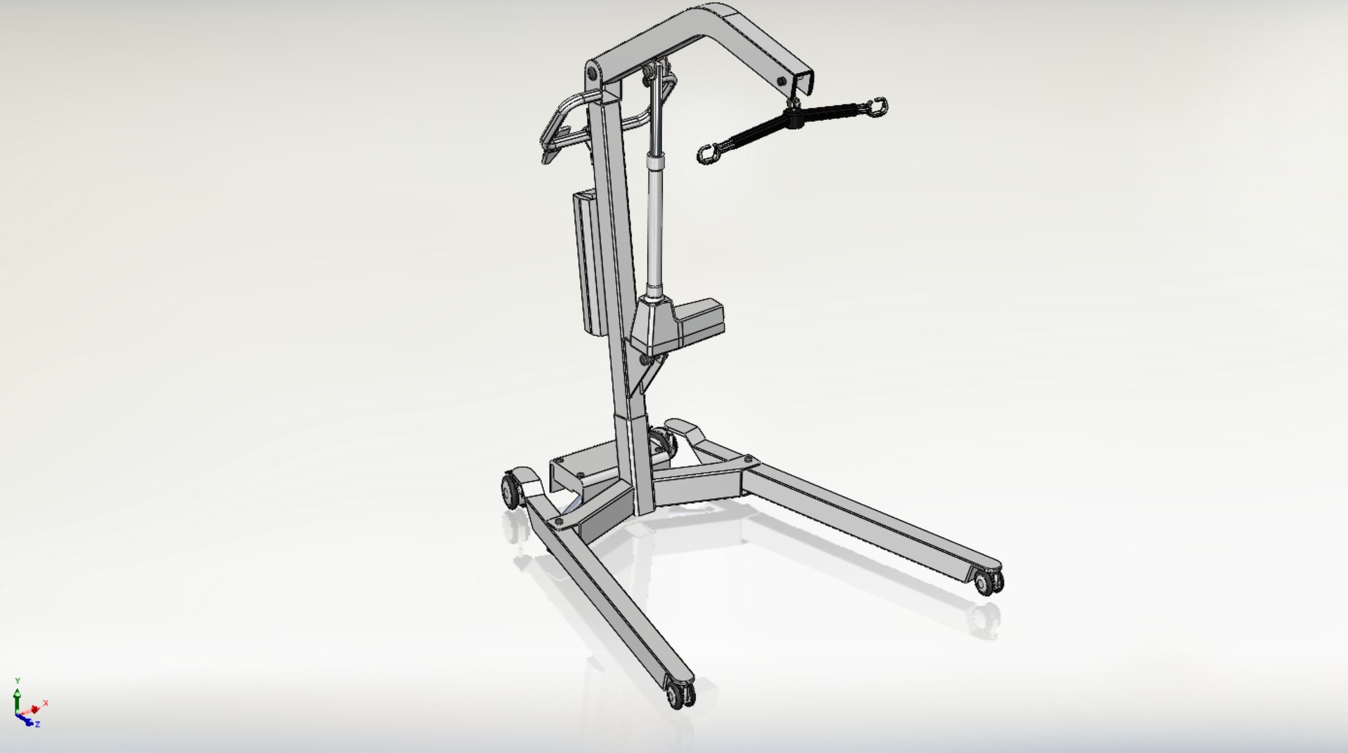 3D MOBILE FLOOR PATIENT LIFTER HOIST AGED CARE HOSPITAL DISABILITY ...