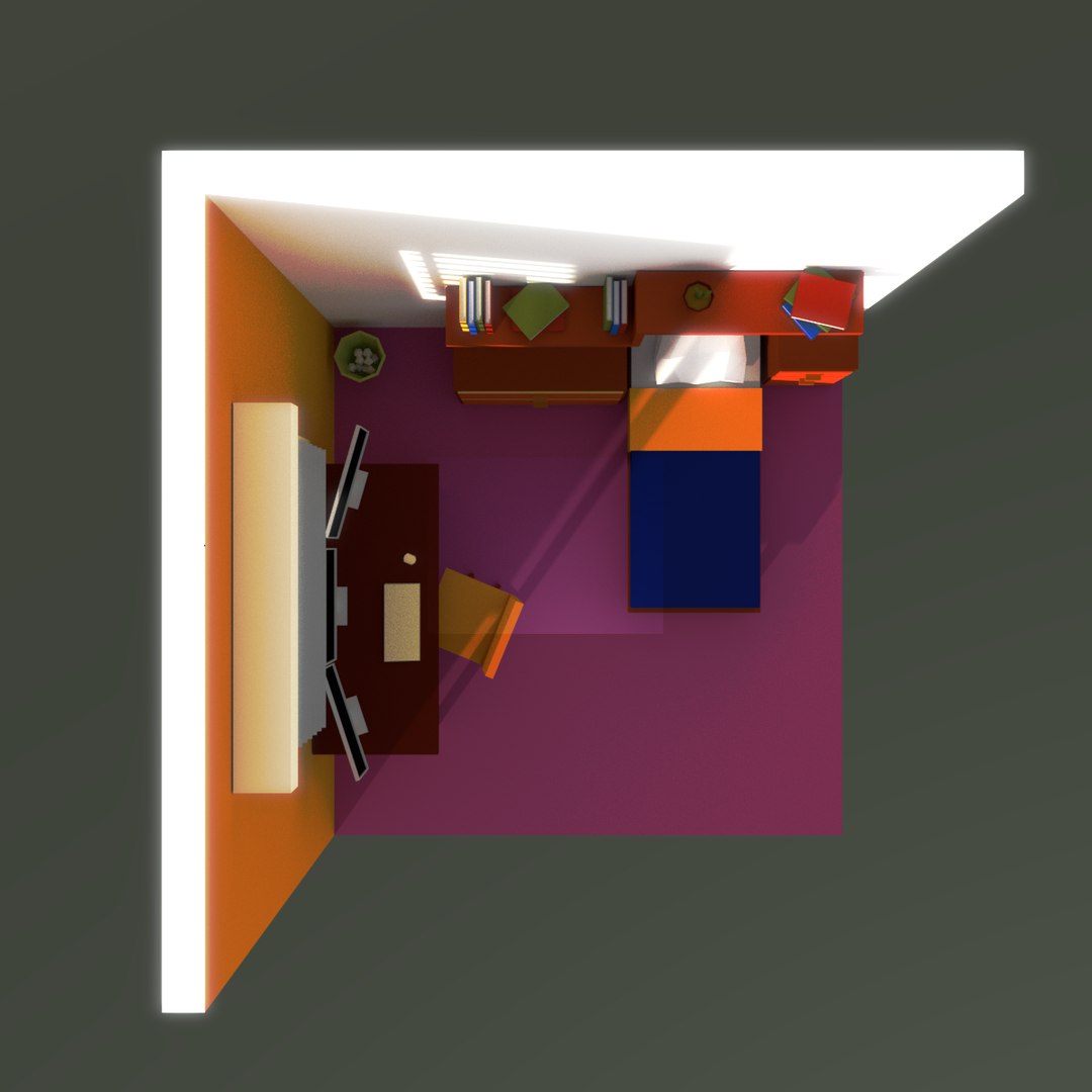 Bedroom Blender 3D Model - TurboSquid 1295675