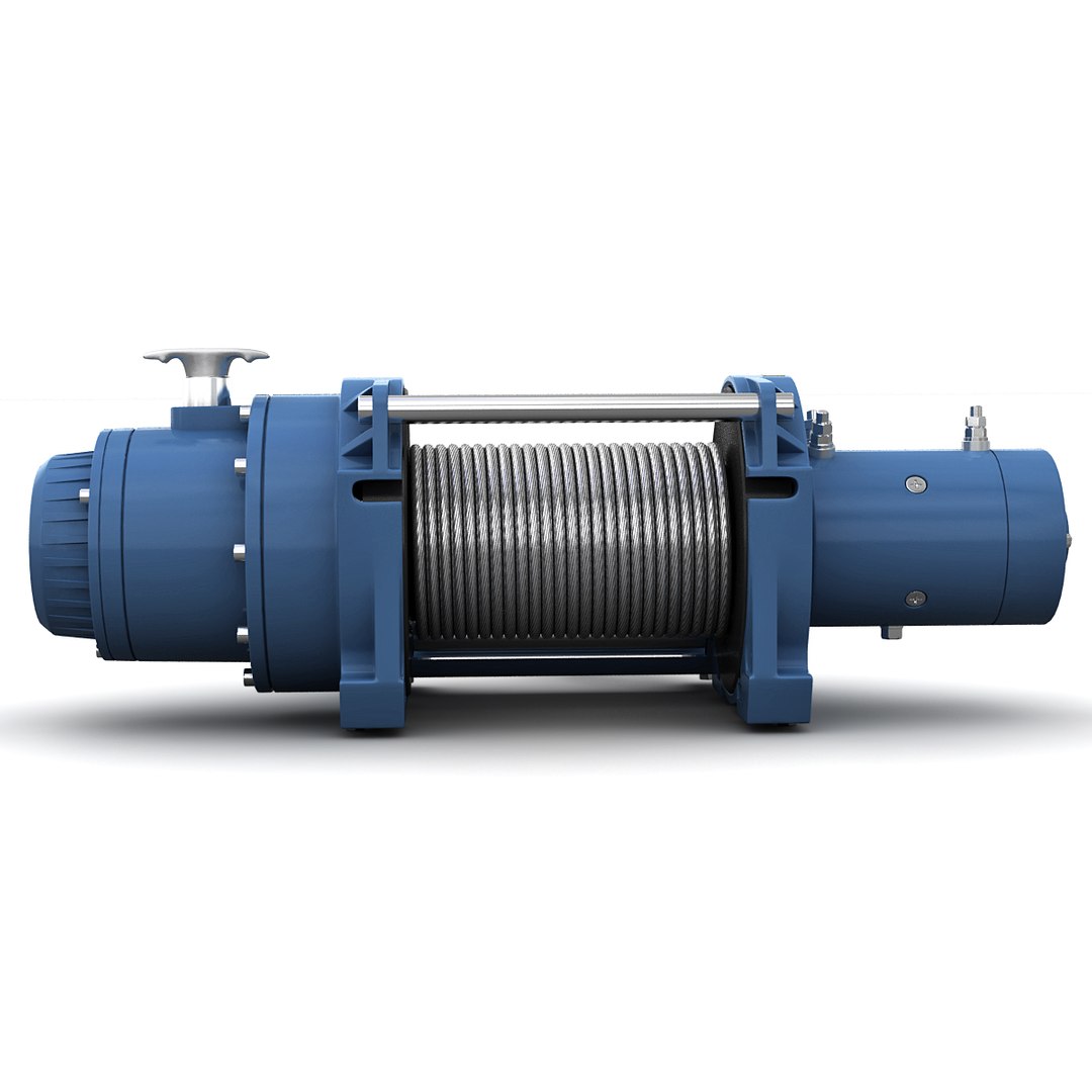 3d Towing Winch Model