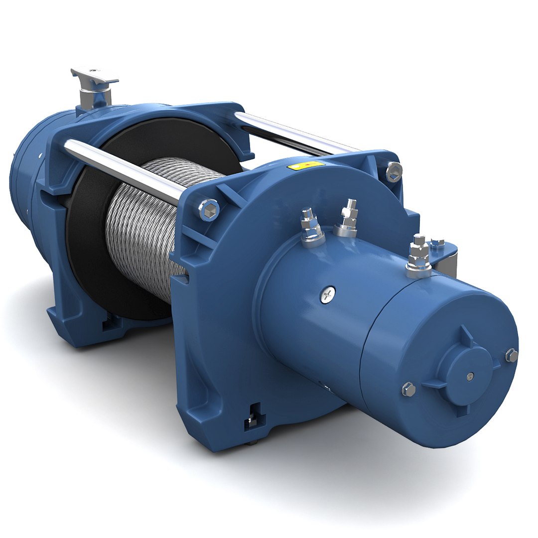 3d Towing Winch Model