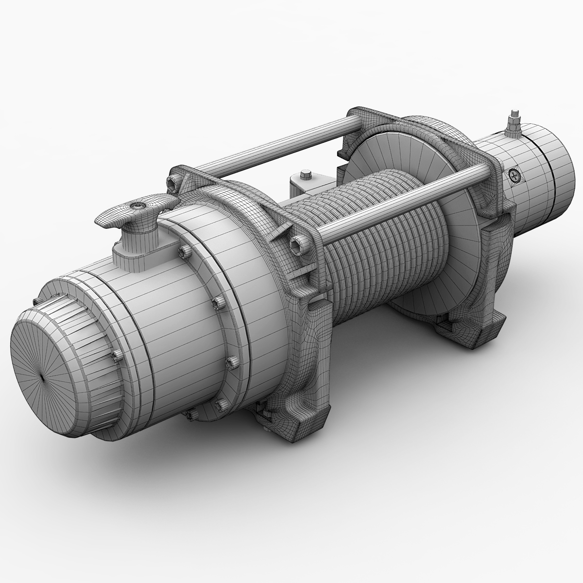 3d towing winch model