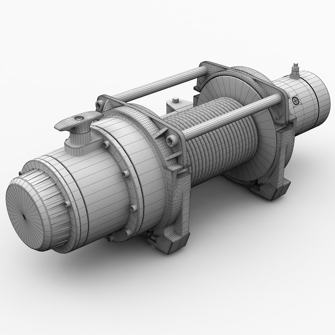 3d Towing Winch Model