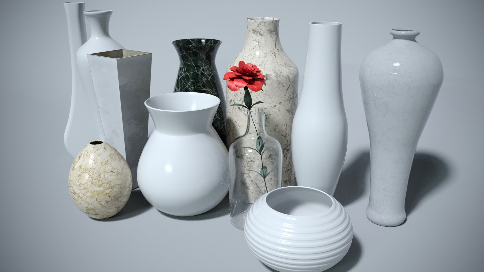 VasesSet Of 11 Stylish Vases In Different Styles 3D Model - TurboSquid ...
