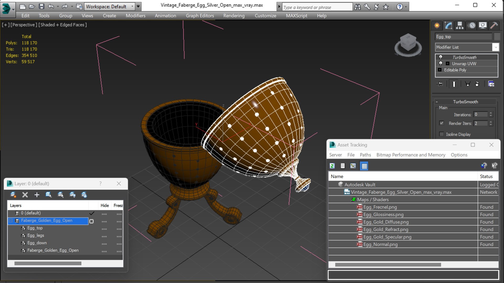 3D Faberge Golden Egg Open Model - TurboSquid 2073123