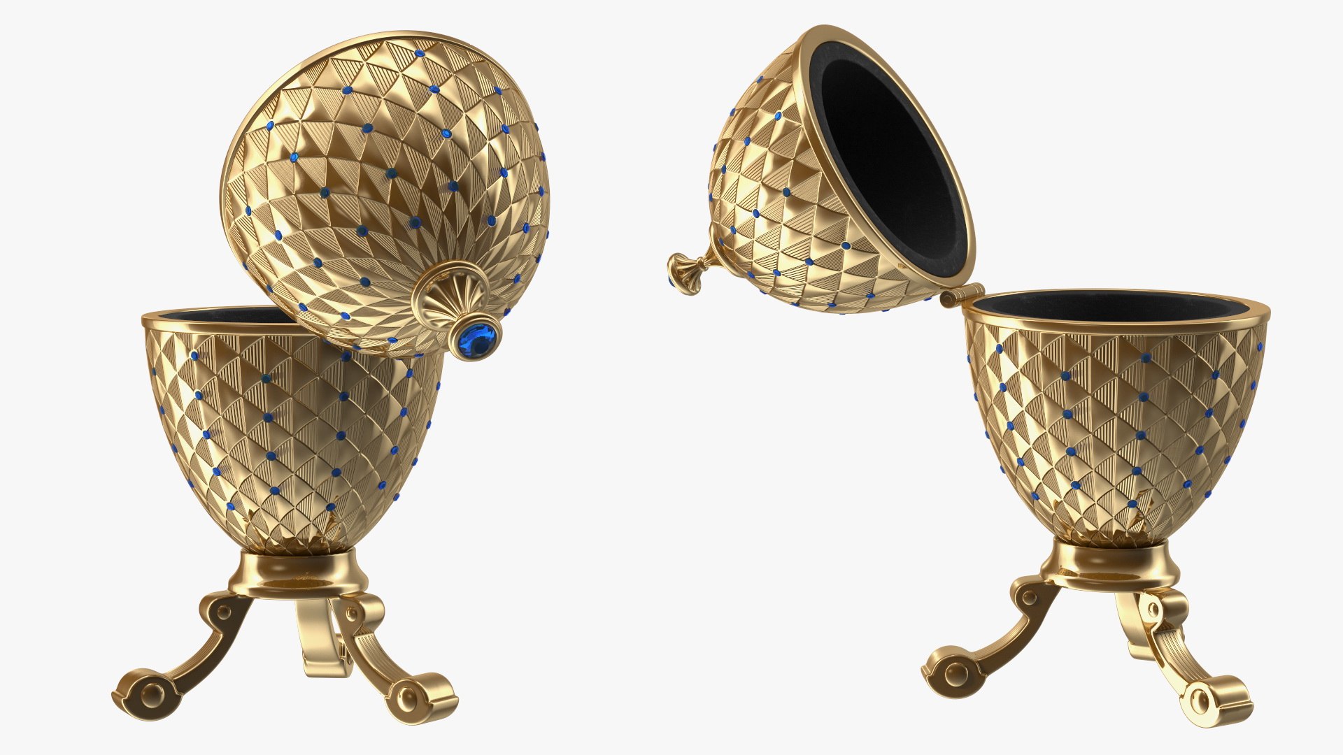 3D Faberge Golden Egg Open Model - TurboSquid 2073123