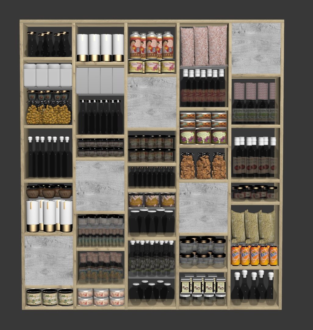 Store shelf 3D model - TurboSquid 1468368