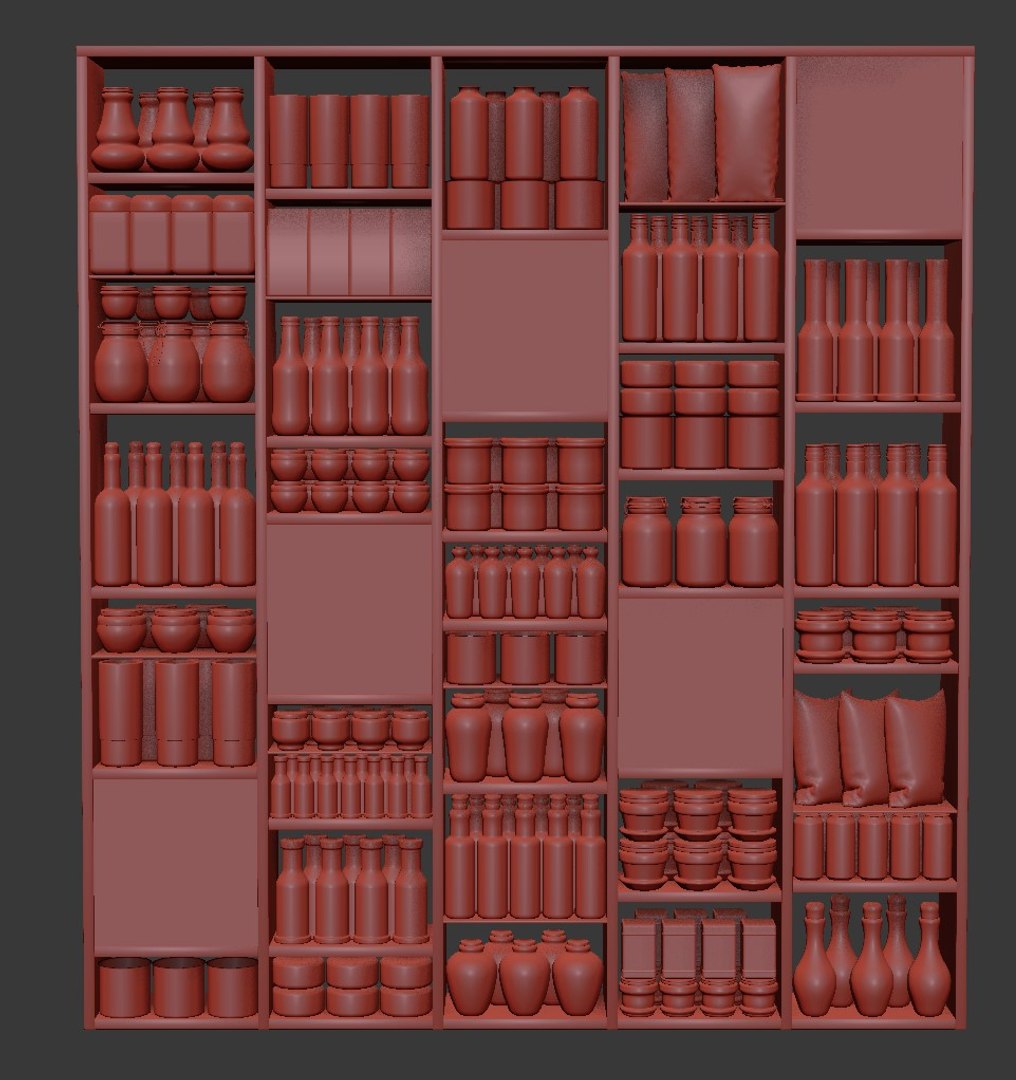 Store shelf 3D model - TurboSquid 1468368