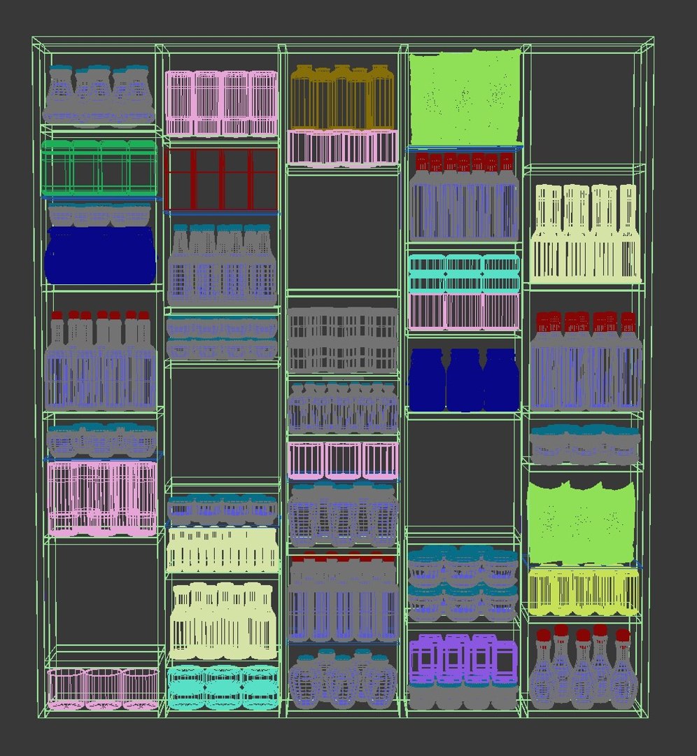 Store shelf 3D model - TurboSquid 1468368
