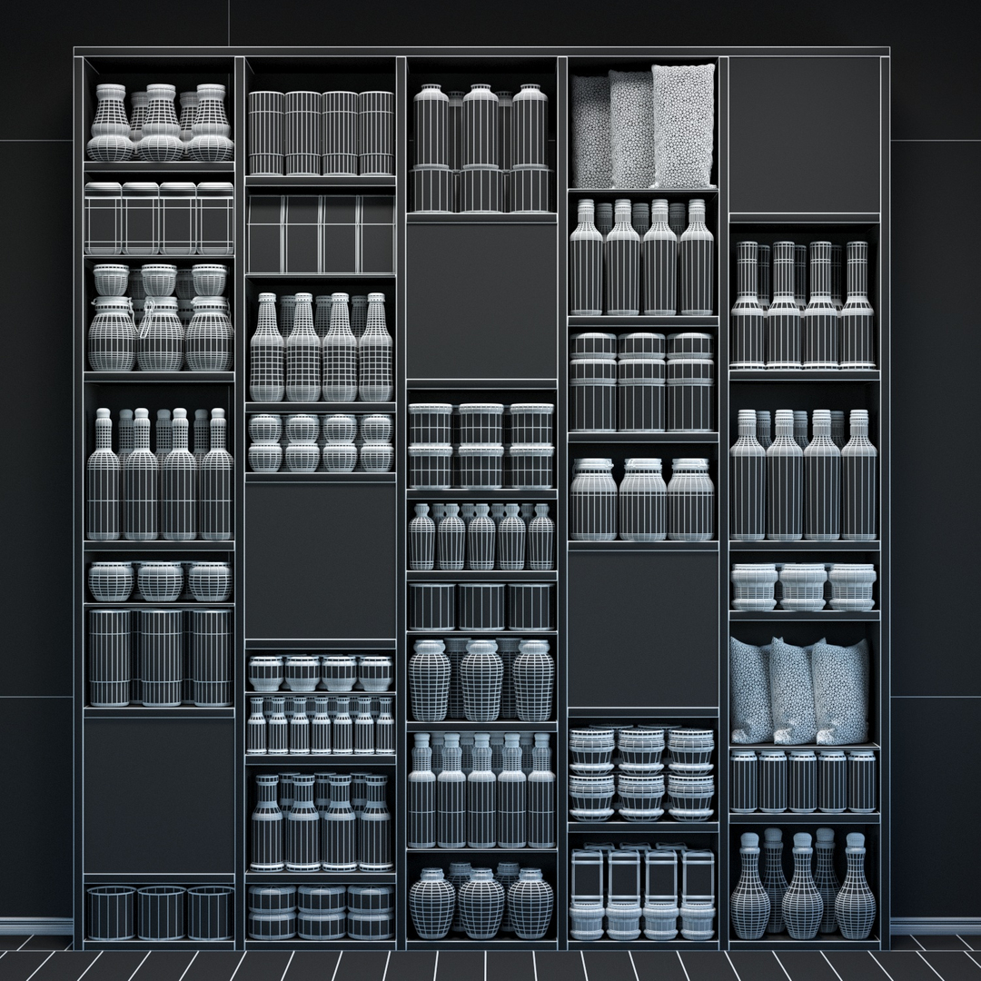 Store shelf 3D model - TurboSquid 1468368