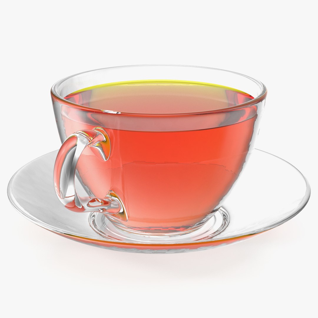 Small Cup with Plate Full of Tea 3D model - TurboSquid 2083577