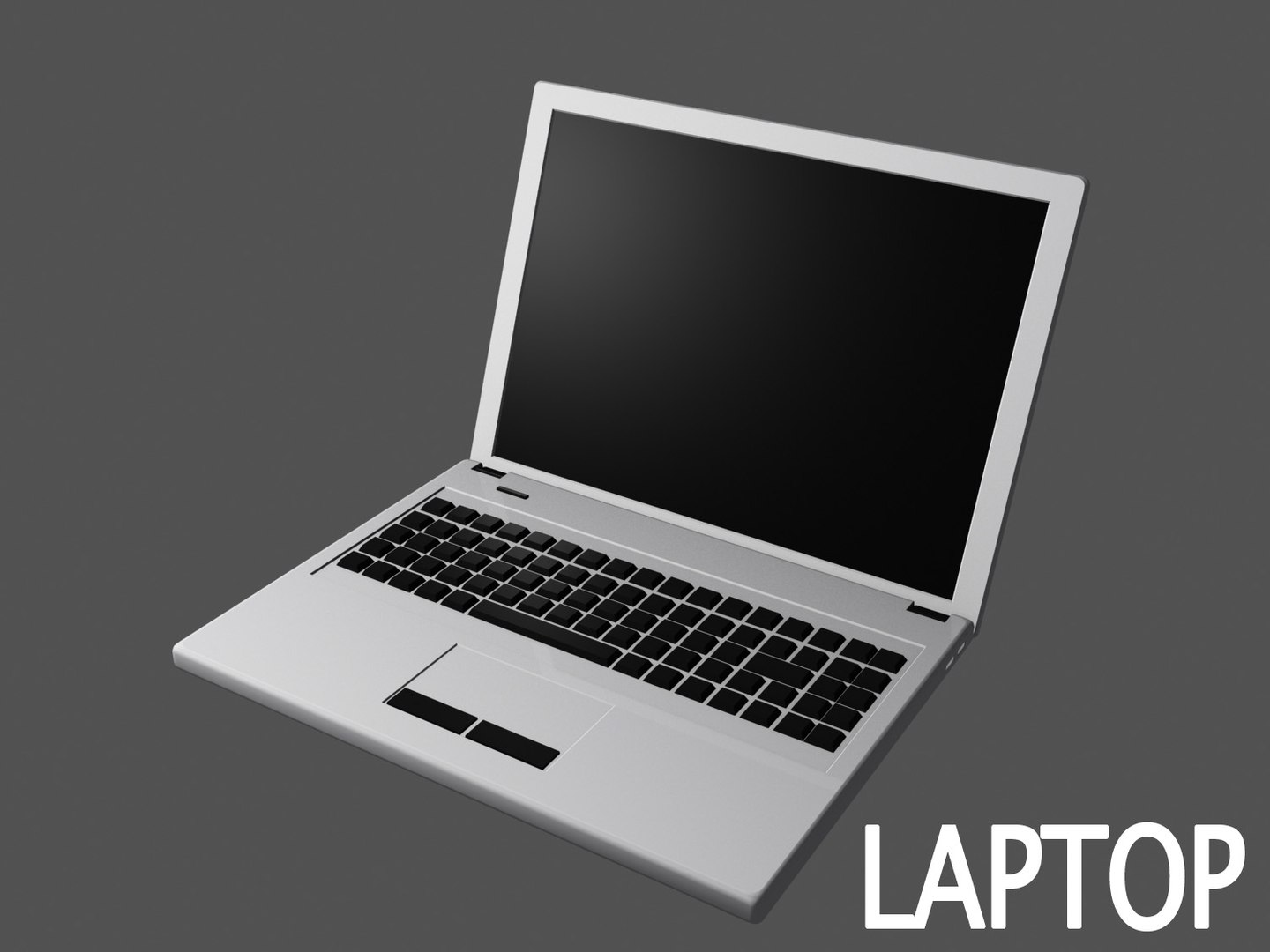 3d model laptop scene