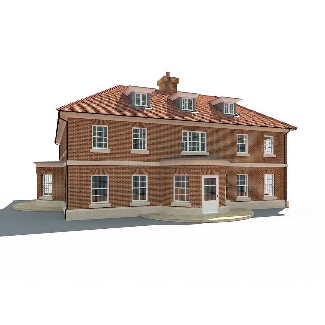 3d English Country House Model
