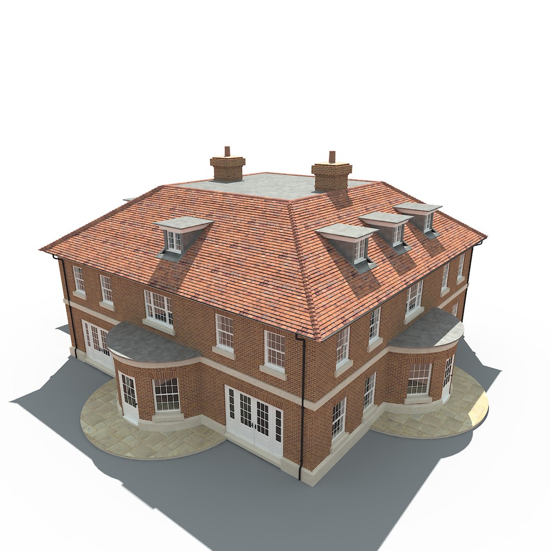 3d English Country House Model