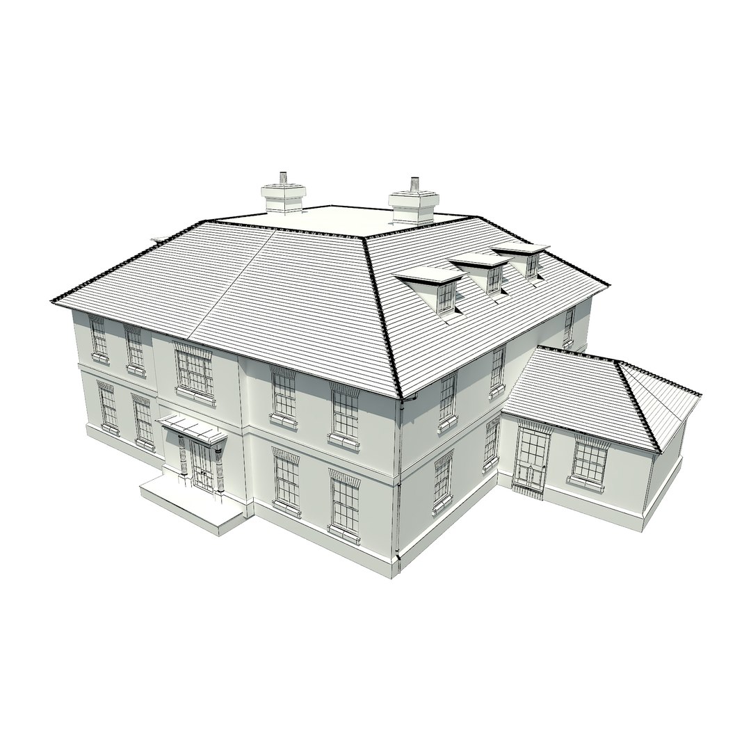 3d English Country House Model