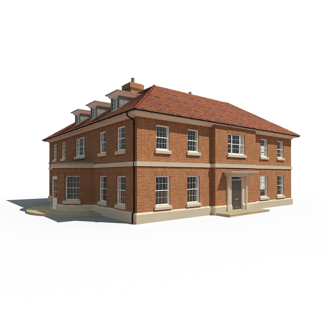 3d English Country House Model