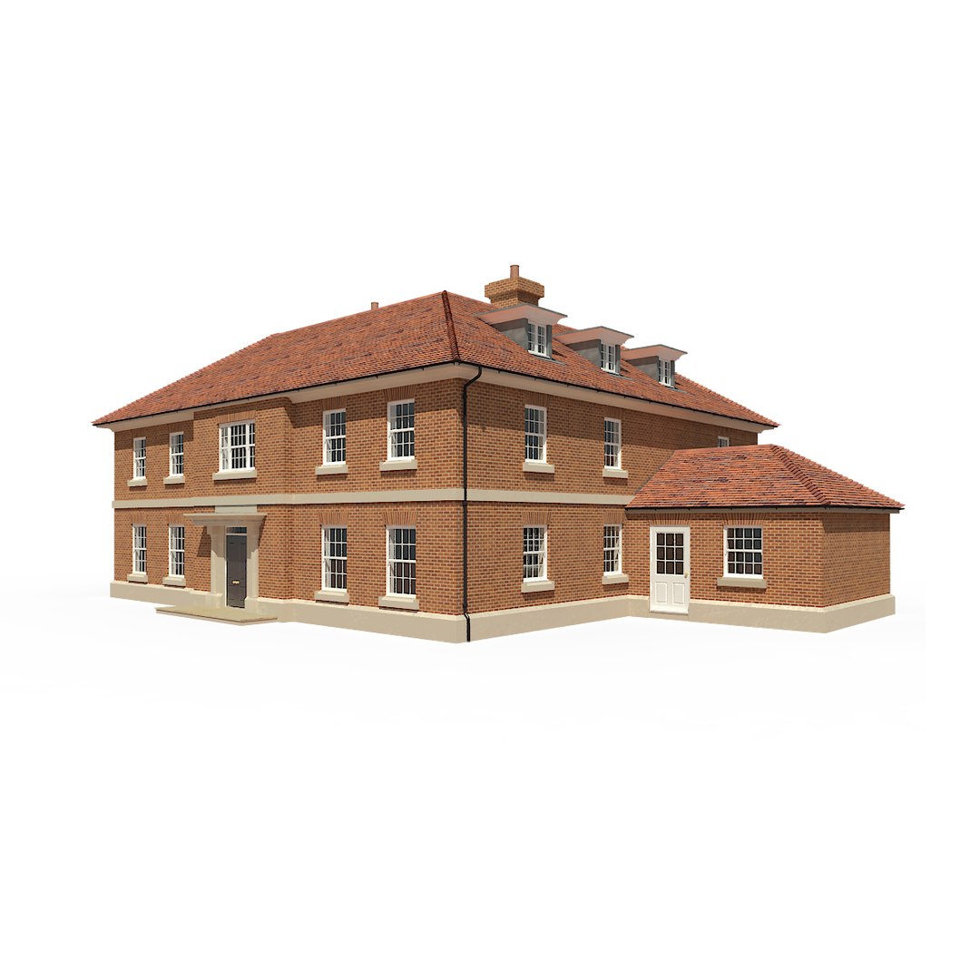 3d English Country House Model