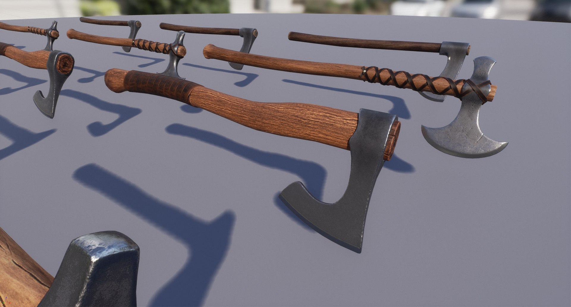Ready Axes Pack Ue4 3D Model - TurboSquid 1337875