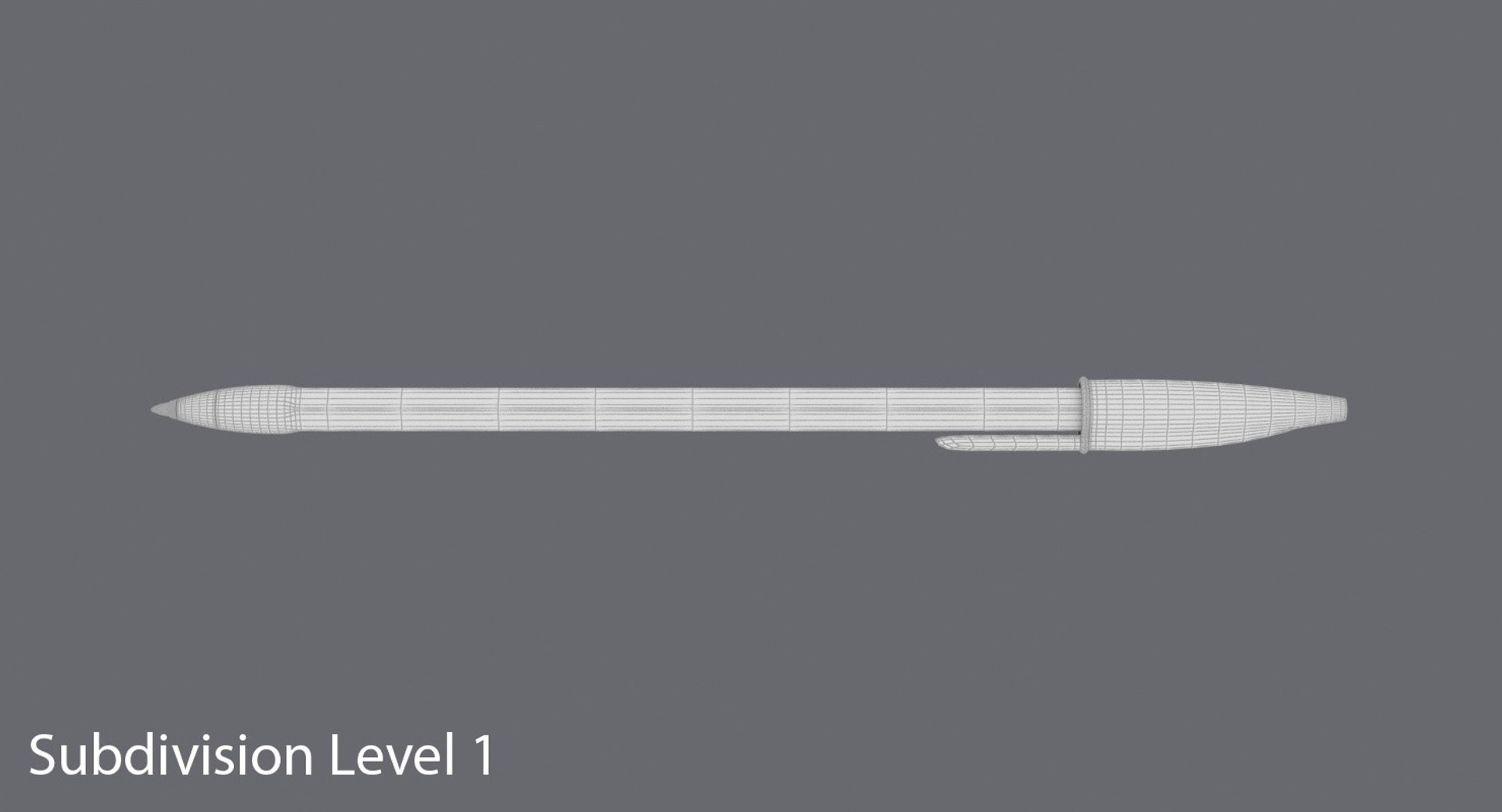 3d model of ballpoint-pen-01---red