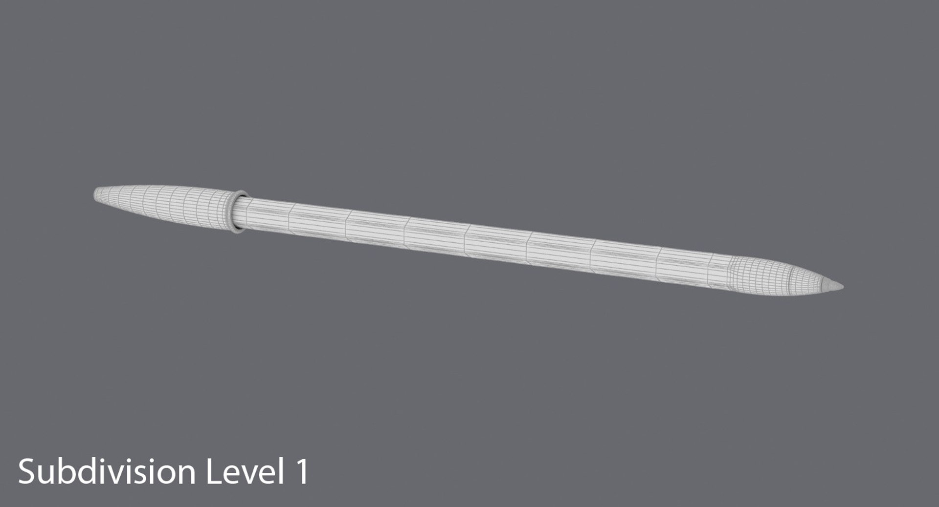 3d model of ballpoint-pen-01---red