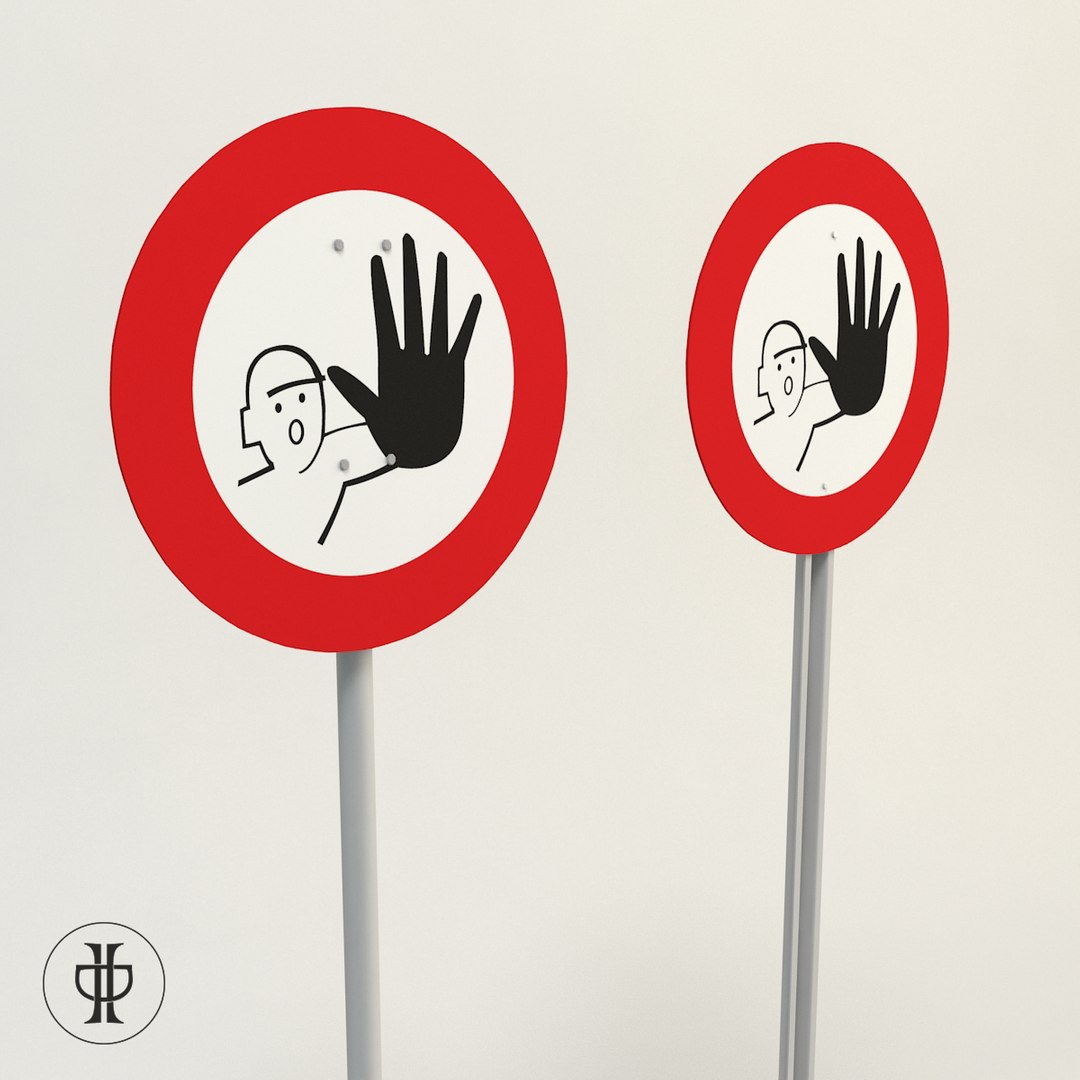 Sign Entry 3d Model