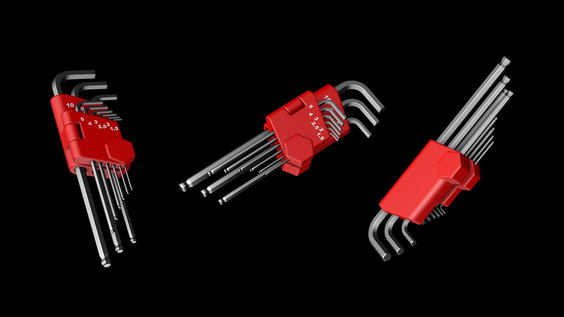 3D Model Allen Keys Hex - TurboSquid 2347681
