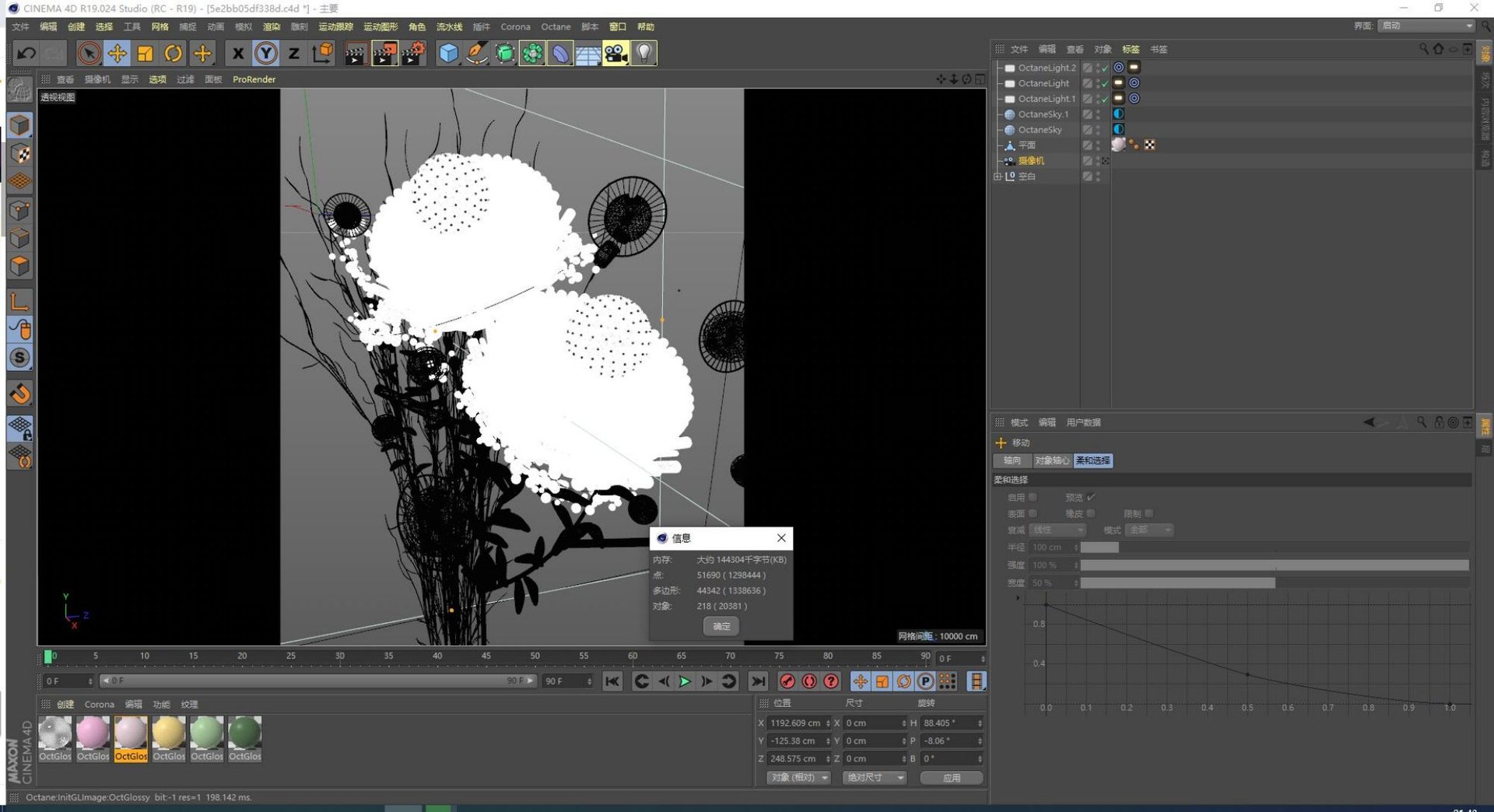 3D Spring flowers e-commerce products poster home page C4D scene ...