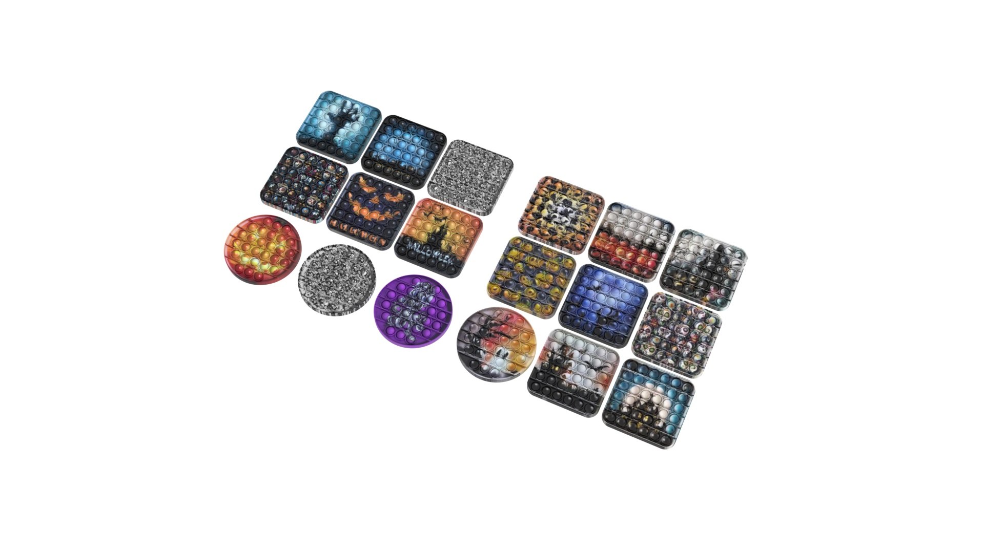 Halloween Pop It Fidget Toys Set 3D - TurboSquid 1806770