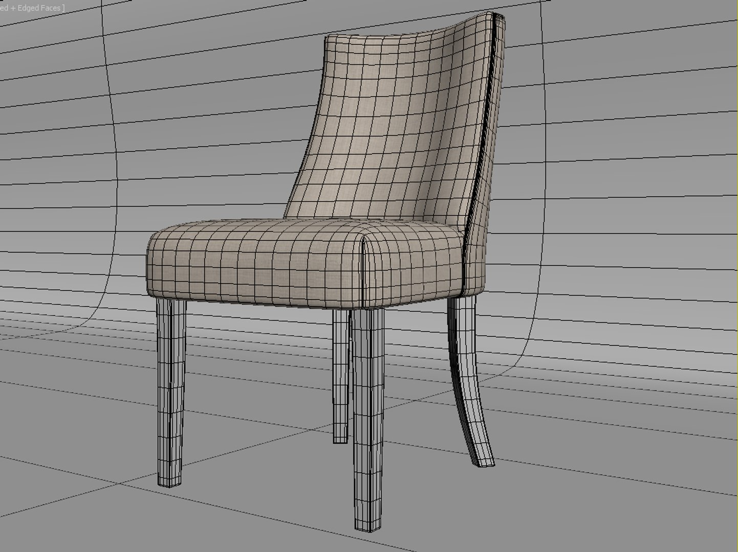 3d model classic upholstered chair